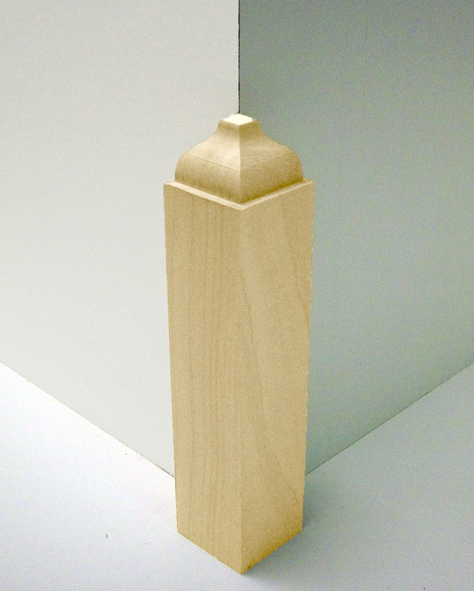 Hardwood Baseboard Outside Corner Block 1-3/8" Square x 6-1/2" Tall ...