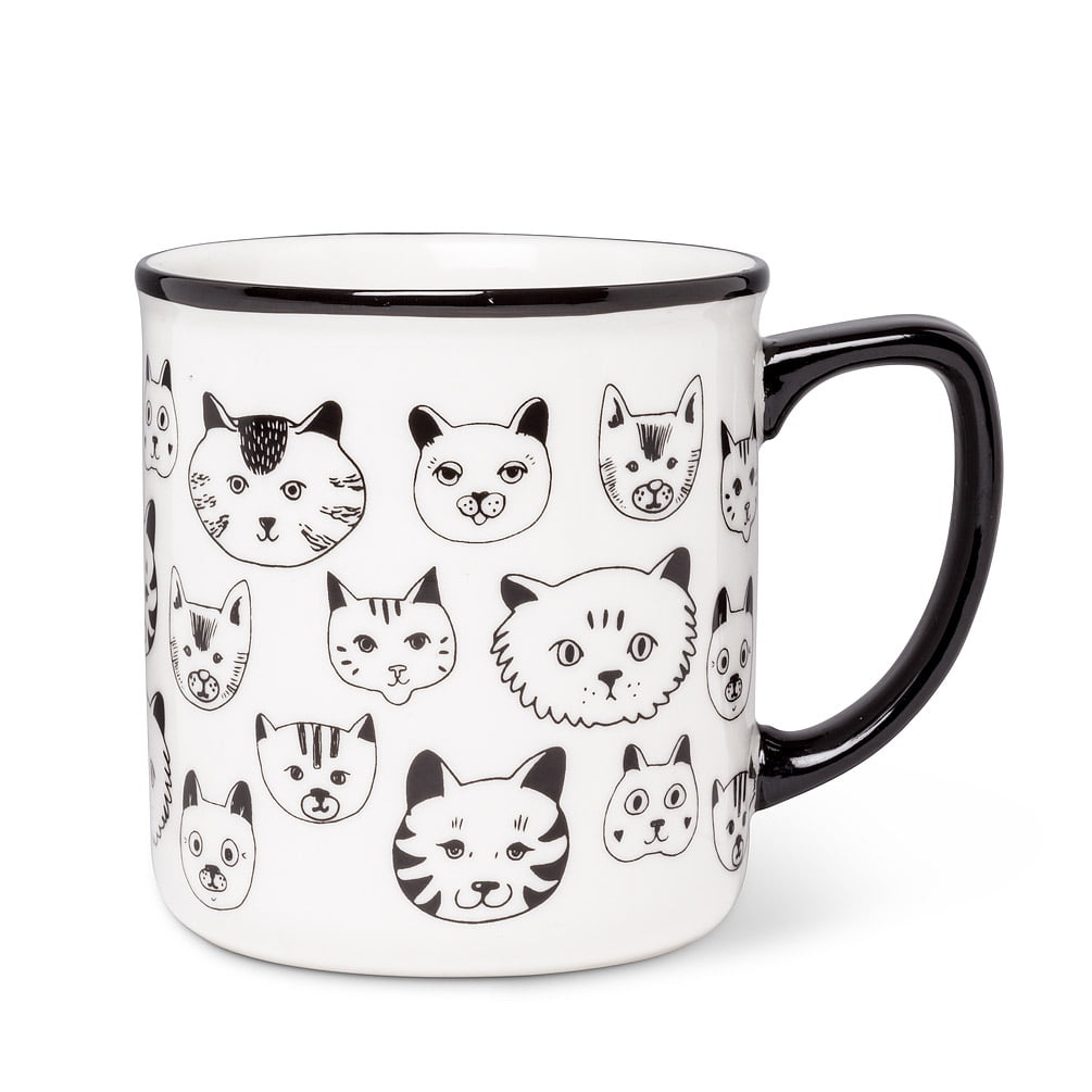 Set of 4 Simple Cat Faces Mug - Walmart.com