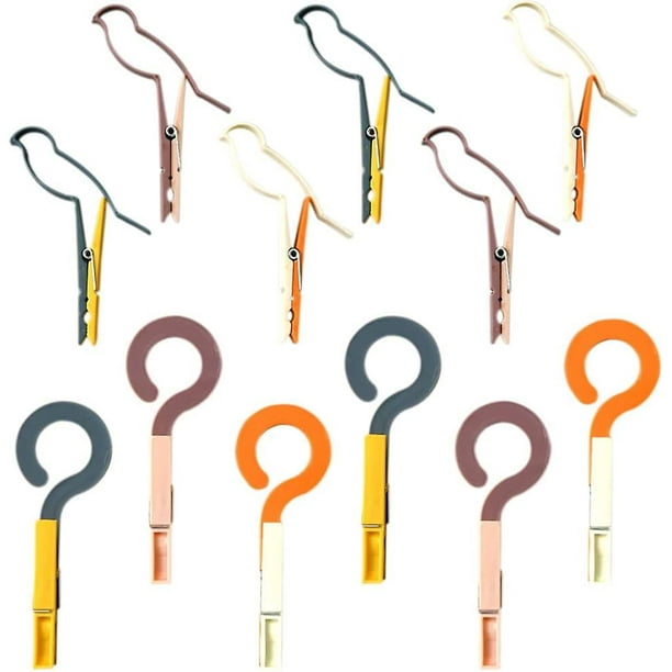 12 Pieces Chip Bag Sealer Clip Pour Sealant Food Paper Birds Rope ...