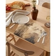 Brown Forest Round Table Placemats Set of 2 Wedge Placemats, Mysterious ...