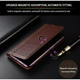 Case for Samsung Galaxy S24ultra/S24plus/S24, Genuine Leather Magnetic Flip Wallet Phone Cover ...