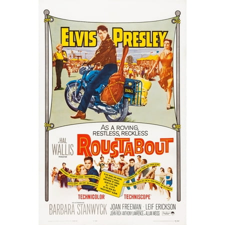 Roustabout Us Poster Art From Left Barbara Stanwyck Elvis Presley Joan ...