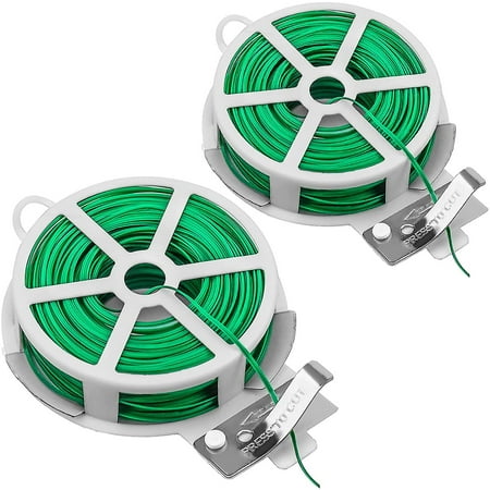 Betterlifefg-2 Rolls Green Gardening Wire With Plastic Wire Cutter ...
