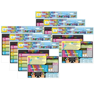 Smart Poly Learning Mats, 12" x 17", Double-Sided, Numbers 1-10, Pack ...