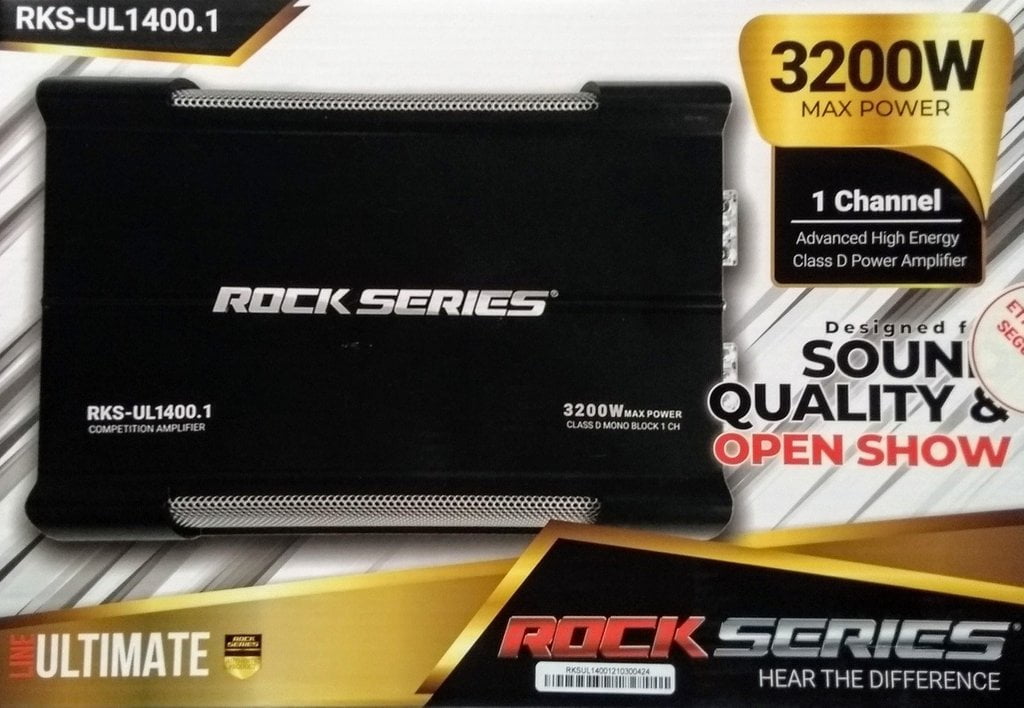 Amplificador Monoblock Rock Series RKS-UL1400.1 2800 Watts Clase D 1 Ohm Rock Series ...