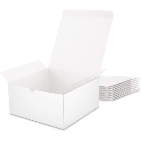10 White Gift Boxes 8x8x4 Inches Premium Gift Boxes Bridesmaid Proposal ...