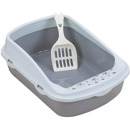 Cat Litter Box Rectangle Lightweight Splashproof Washable Plastic ...