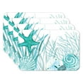 CounterArt "Coral Life" 4 Pack Reversible Flexible Plastic Tabletop ...