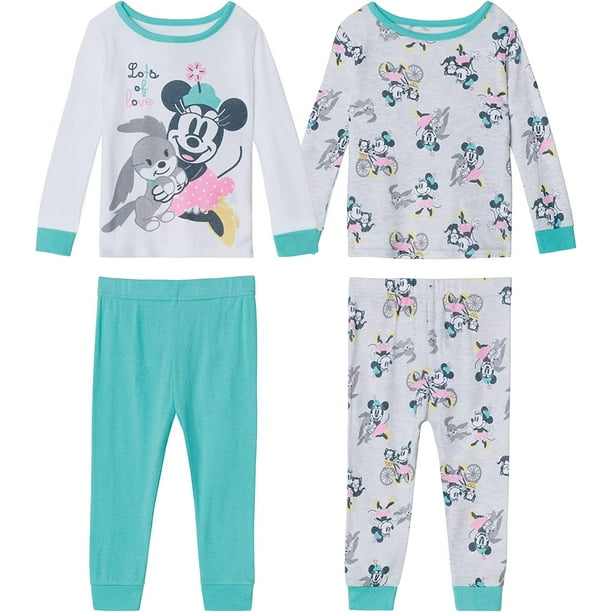 Disney Baby Girls' Minnie Mouse Snug Fit Cotton Pajamas - Walmart.com