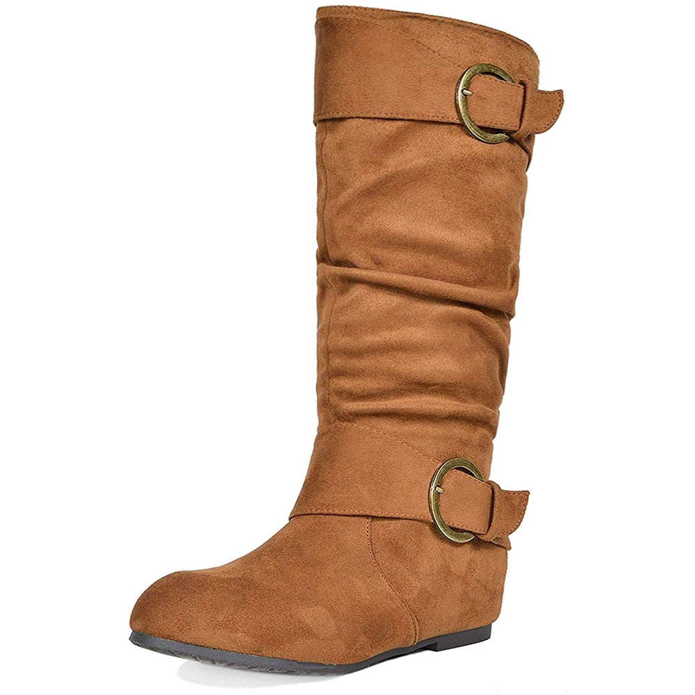 DREAM PAIRS Women's Knee High Low Hidden Wedge Boots URA-W - Walmart.com