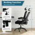 Costway Ergonomic Office Chair with Adjustable Lumbar Support Rocking ...