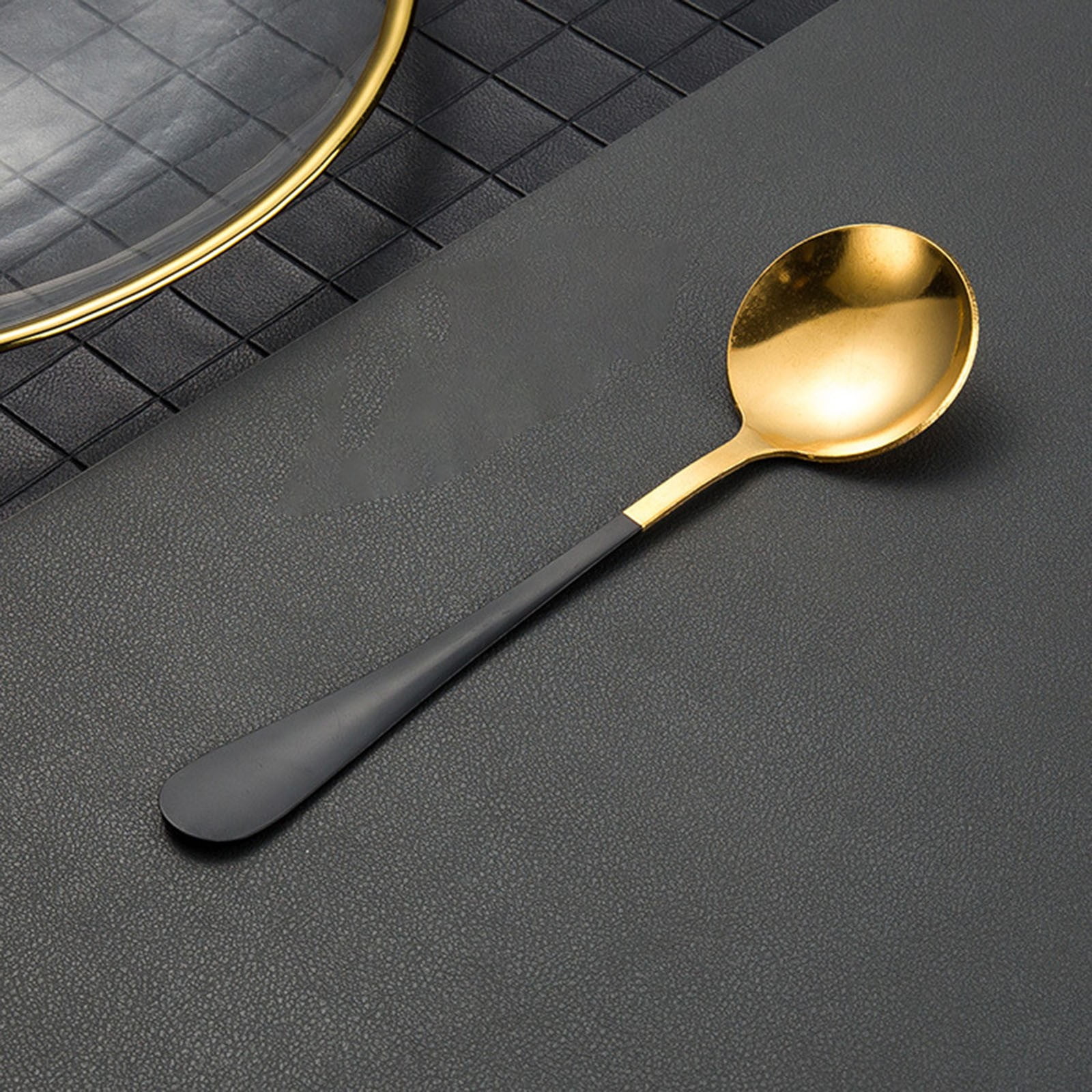 Boreal Craft Stainless Steel Spoon Tableware Small Round Spoon Coffee ...