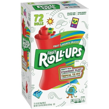 Fruit Roll-Ups Sour Fruit Flavored Snacks, Blue Razzberry & Berry Punch ...