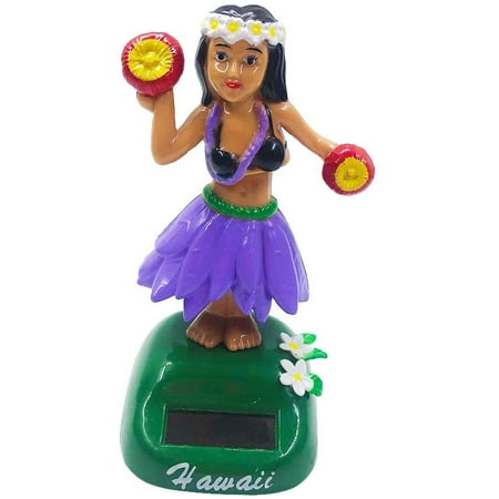 Solar Powered Hawaiian Hula Girl Bobble Shaking Head Doll Dancing ...