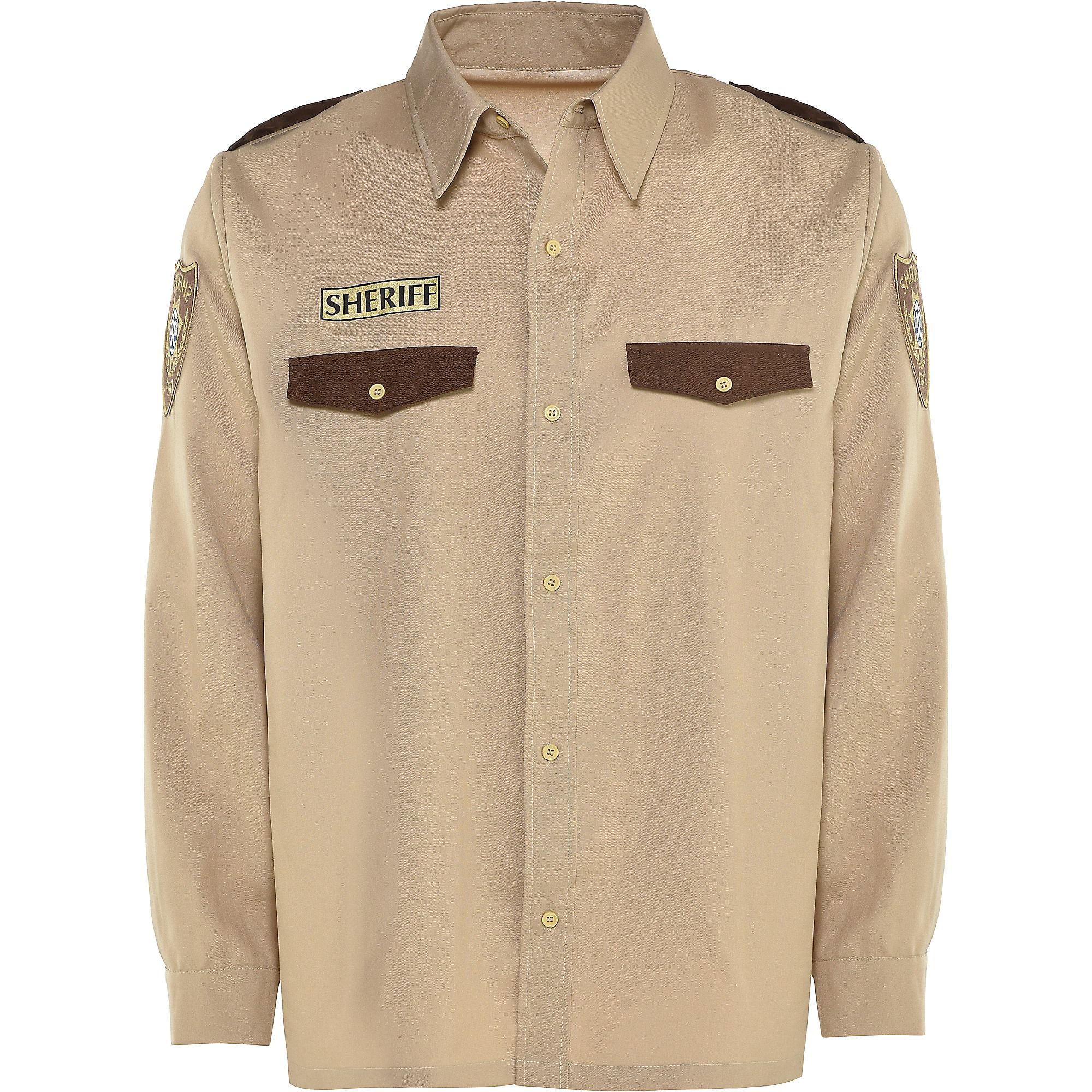 Amscan Long Sleeve Sheriff Shirt for Adults, Halloween Costume ...