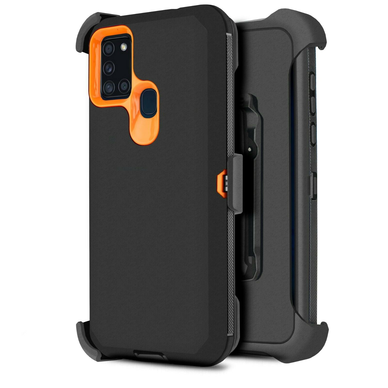 for Samsung Galaxy A21S Phone Case Dual Layer Full-Body Rugged Clear ...