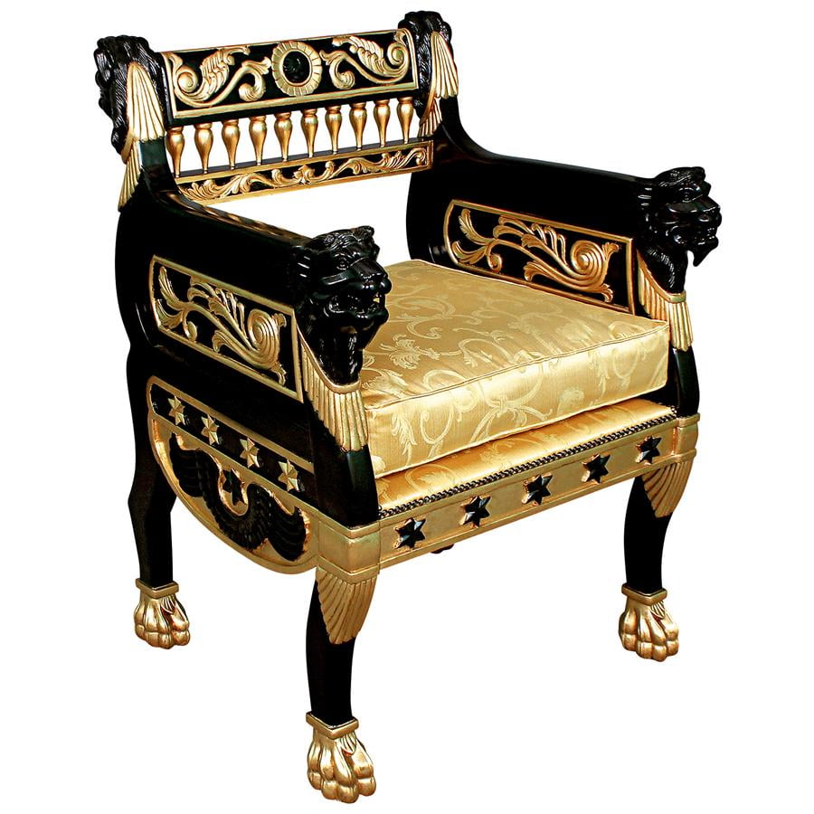 Design Toscano Caesar's Royal Lions Hand-Carved Throne Chair - Walmart.com