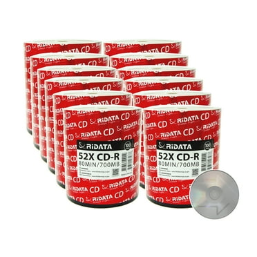 3000 Pack Ridata CD-R 52X 700MB 80Min White Inkjet Hub Printable Blank Media Recordable Disc ...