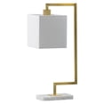 JERFIT Modern Table Lamp with Marble Base, Dual Bend Arm Design, Gold ...