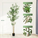 6ft Olive Tree Artificial, Faux Plants Indoor Fake Olive Fig Tree with ...