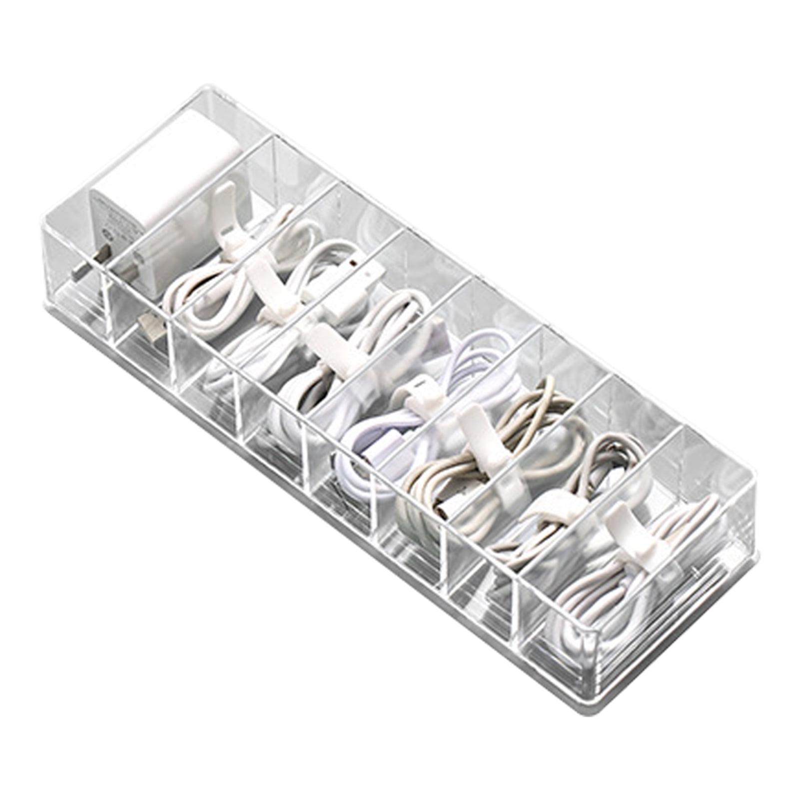 Opolski Cable Storage Box Multi-Grid Dust-Proof Plastic Power Strip ...