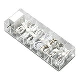 HEVIRGO Clear Cable Storage Box Multi-Grid Dust-Proof Plastic Power ...
