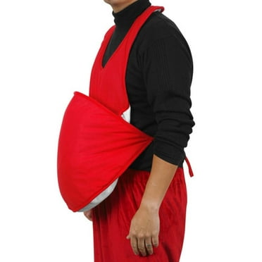 Santa Belly Costume Accessory - One Size Fits Most Adults, Red, Padded ...