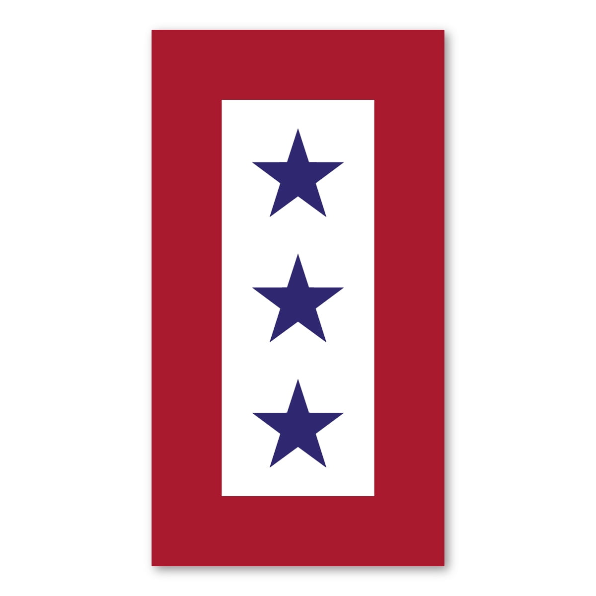 Blue Star Service Flag (3 Star) Magnet - Walmart.com