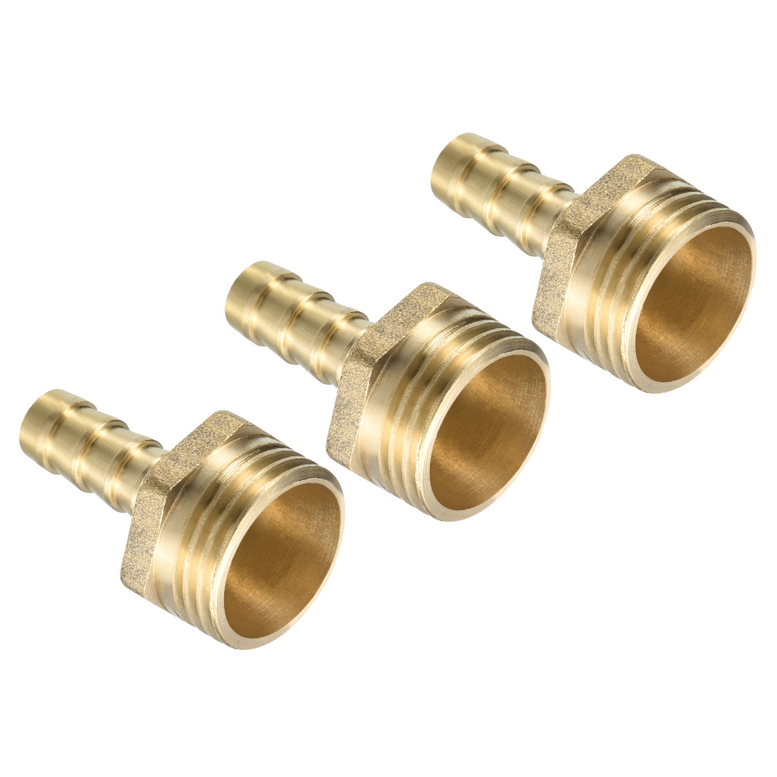 Uxcell Hose Barb Fitting Straight 8mm Barbed G1/2 Male Thread, 3 Pack ...