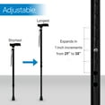 RMS Adjustable Walking Cane with Ergonomic Handle, Rubber Tip, Adult ...