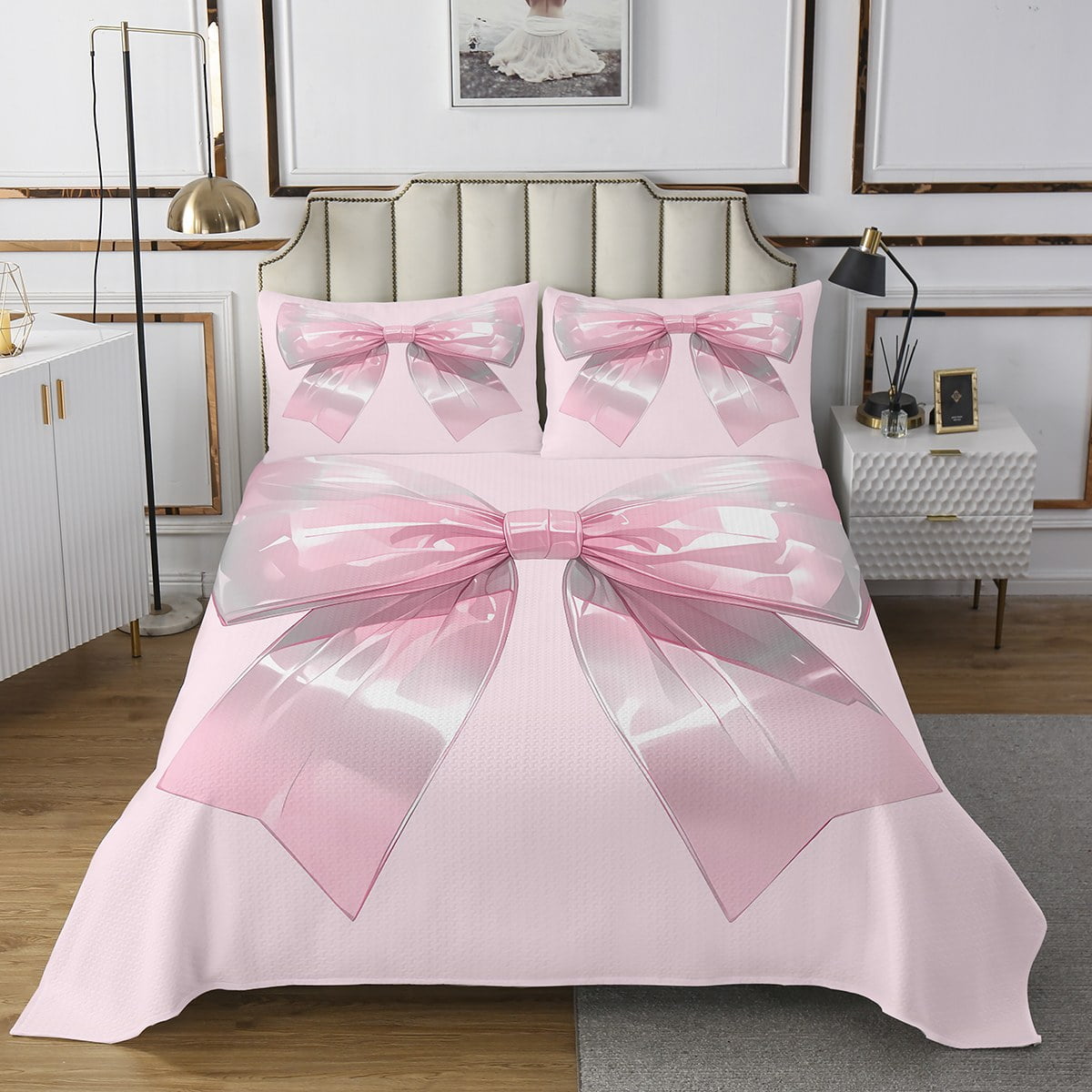 Click here for Erosebridal Cute Bowknot Coverlet Set King kawaii... prices