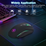 TSV Wired Gaming Mouse, RGB Backlit, 7 Buttons, 4 Adjustable DPI Levels ...