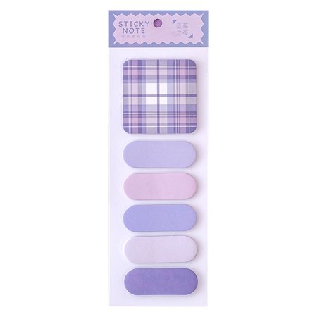 Fresh Plaid Color Stickers Sticky Notes Adorable Student Marker ...