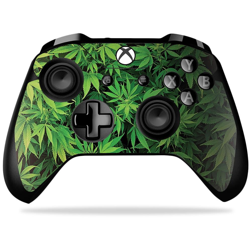 Skin Decal Wrap Compatible With Microsoft Xbox One X Controller Weed ...