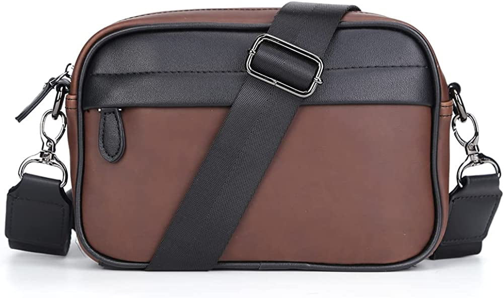CoCopeaunt Leather Crossbody Bag for Men Women Muiti-pocket Side Bag ...