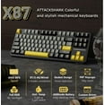 ATTACK SHARK X87 80% Wireless Mechanical Keyboard, BT5.0/2.4G/USB-C Hot-Swap Gasket Gaming ...
