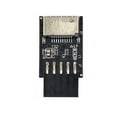 2X Motherboard USB2.0 9Pin to TYPE-C A-KEY Front Connector Converter USB3.2 TYPE-E Interface ...