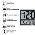 "Sharp Atomic Clock with Jumbo 3"" Display, Indoor/Outdoor Temperature, Wireless Sensor, Battery ...