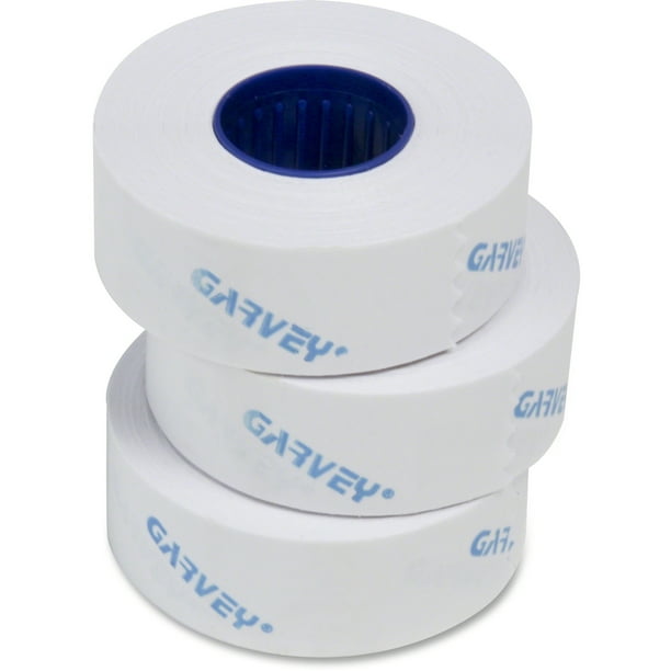 Garvey One-Line Pricemarker Labels, 7/16 x 13/16, White, 1200/Roll, 16 ...
