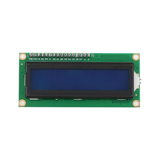 Módulo LCD 1602 Pantalla LCD con placa adaptadora IIC/I2C/Interfaz Pantalla azul | Walmart en línea