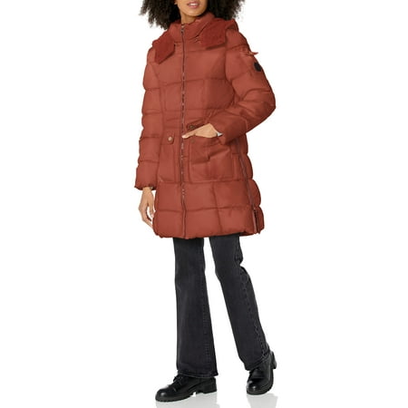 Steve Madden Women's Long Puffer, Terracotta, M | Walmart Canada