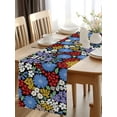 Burlap Table Runner 120 Inches Long, Cartoon Daisies Sunflowers Non ...
