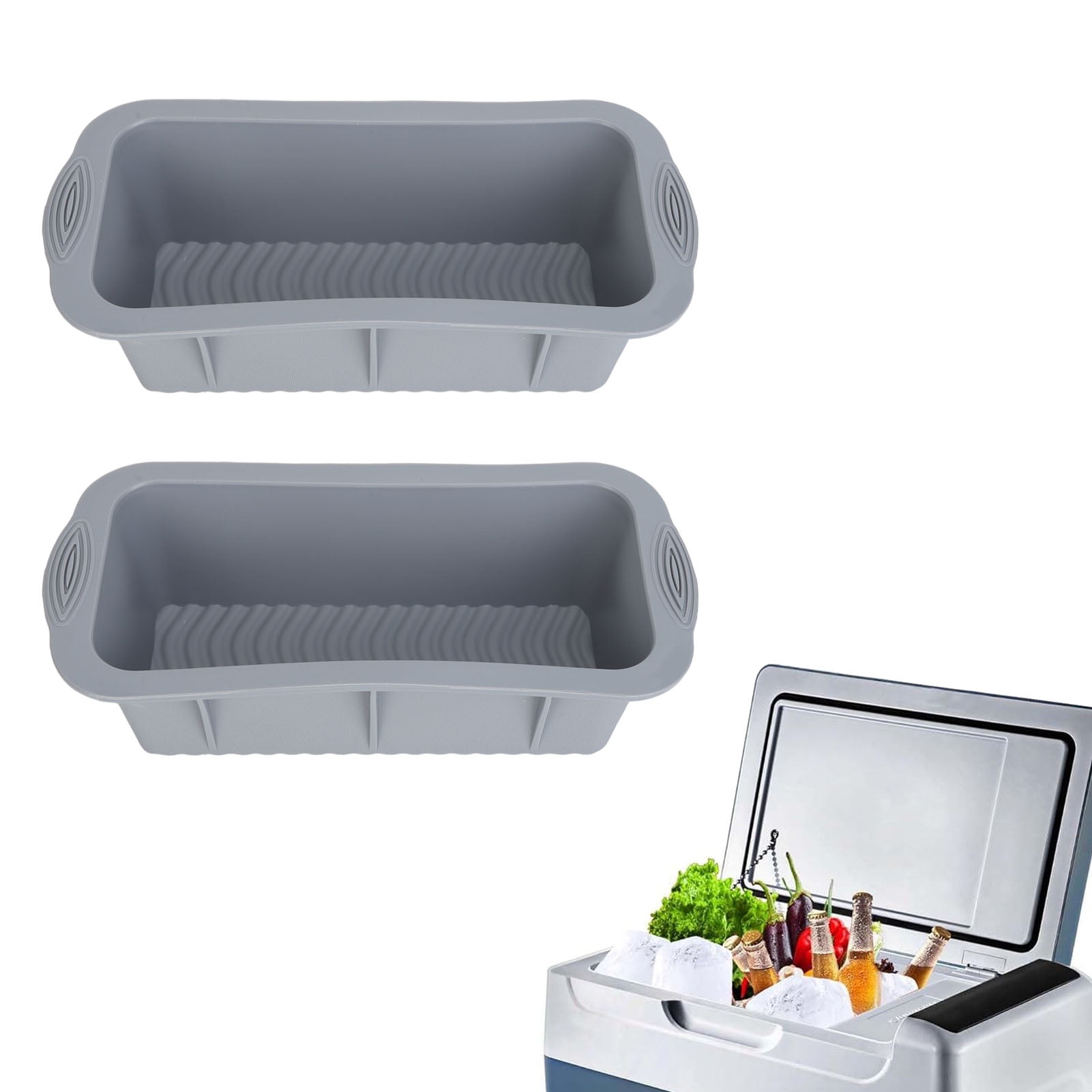 Bandeja Para Bloques De Hielo, Molde Para Bloques De Hielo Grande Versátil De Silicona Para ...