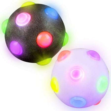 Tatum88 Light Up Disco Balls, Set of 2, Rubber Balls for Kids with ...