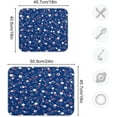 Blue White Stars Dish Drying Mat 16x18 Absorbent Dishes Pad Dish ...