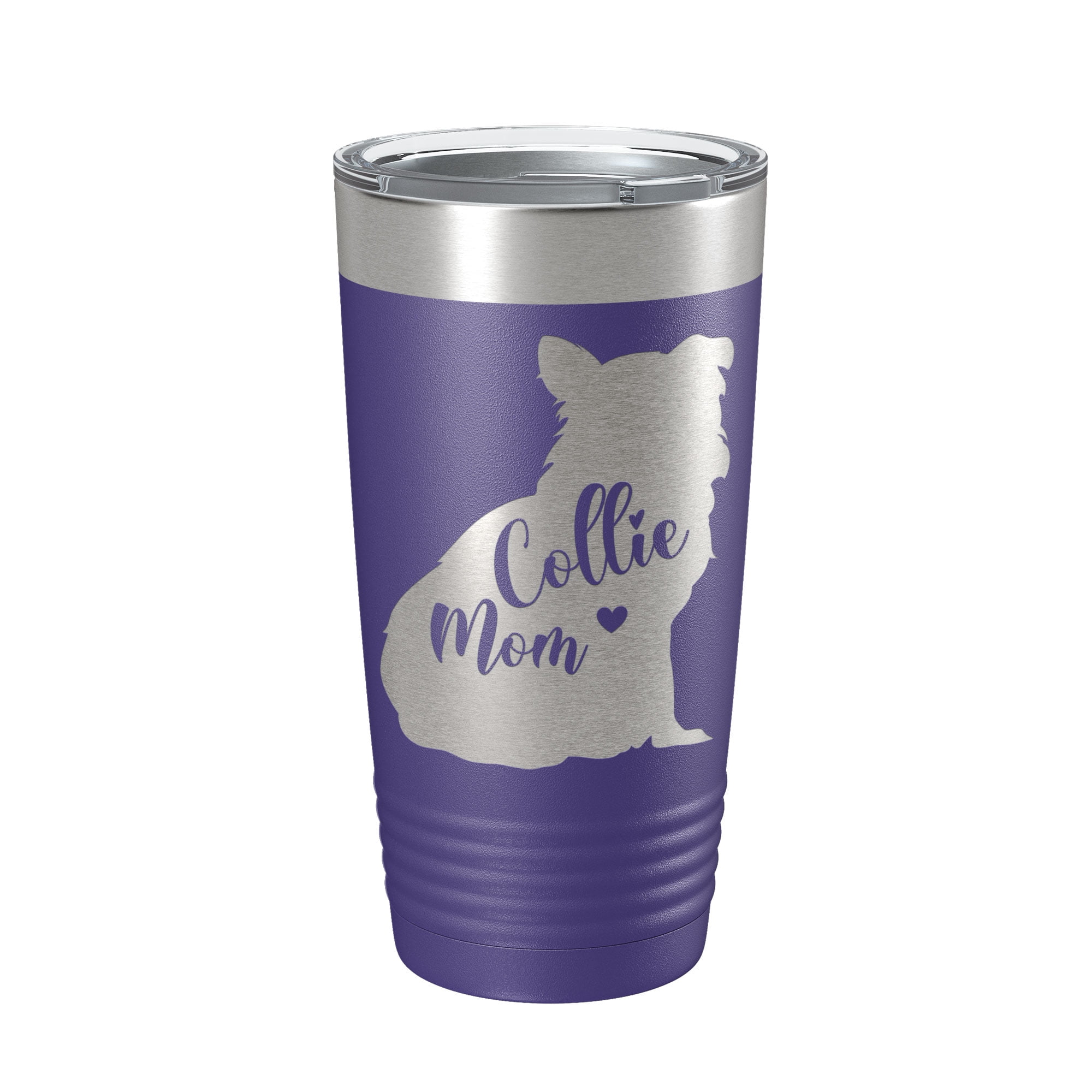 Collie Mom Tumbler Dog Travel Mug Gift Insulated Laser Engraved Coffee ...