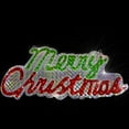 Northlight Lighted Holographic Merry Christmas Sign Outdoor Decoration ...