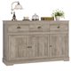 Homfa Sideboard Storage Cabinet with 3 Drawers & 3 Doors, 53.54'' Wide ...