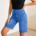 Besolor Plus Size Jean Shorts for Women Elastic High Waisted Wide Leg ...