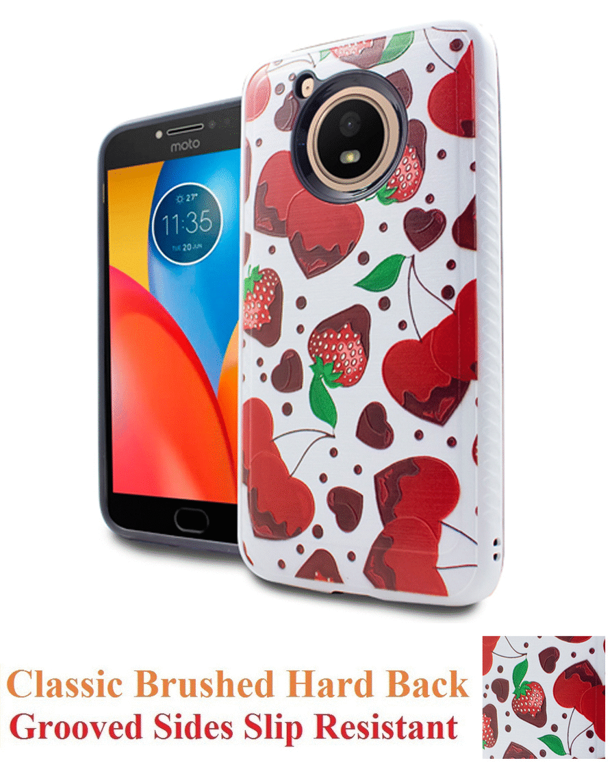 for 5" Motorola MOTO E4 motoe4 Case Phone Case Grooved Sides Firm Grip ...